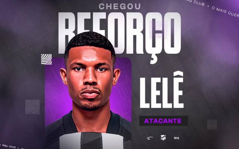 Contratação confirmada: Ceará anuncia reforço de Lelê, ex-Fluminense